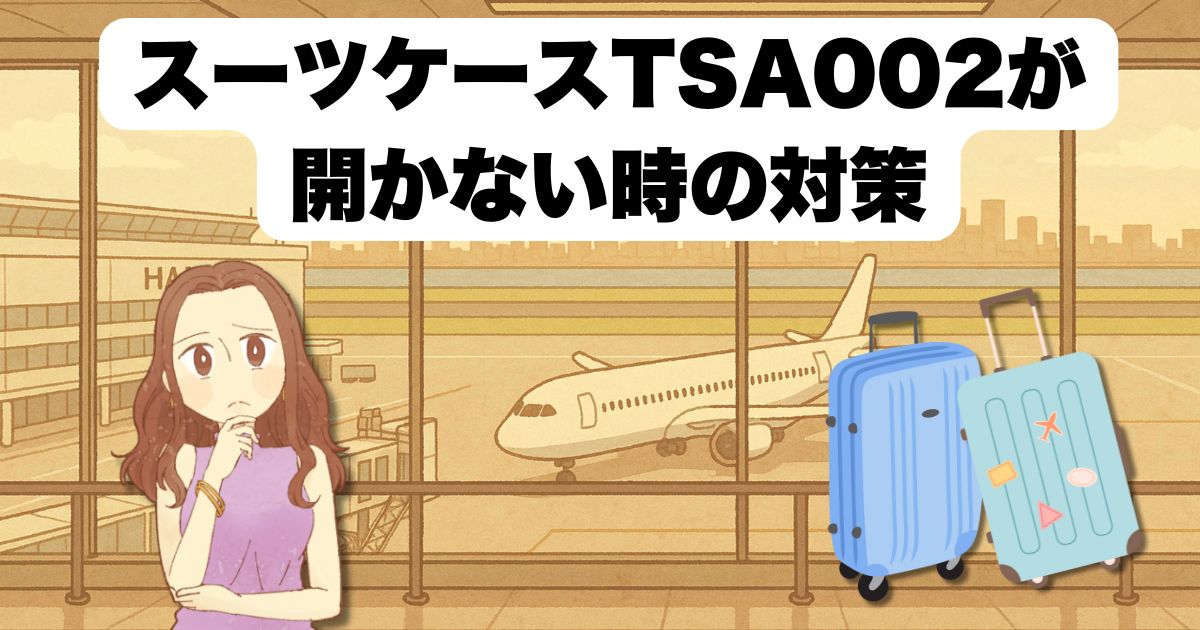 スーツケースのTSA002とは？開かない時の開け方や鍵だけ購入など